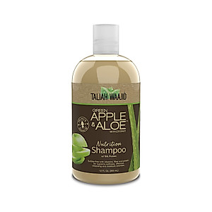 Taliah Waajid Green Apple & Aloe Nutrition Shampoo with Coconut | Curl Moisturizer Vitamins, Fiber, and Protein Formula | Softer, Smoother Hair Cleansing for Thick Curly Hair -12oz (T112)