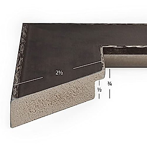 Craig Frames Starlight, 12x18 Picture Frame Matted for a 10x13 Photo, Noir Black