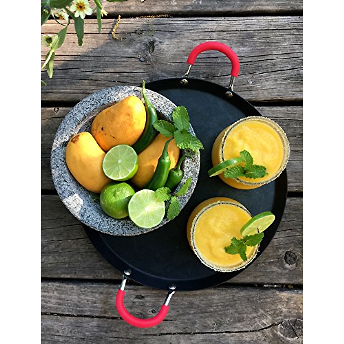 IMUSA USA Granite Molcajete Spice Grinder 6-Inch, Gray