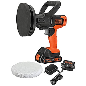 BLACK+DECKER MATRIX 20V MAX Buffer Kit, For Cars, Floors and Furniture, 3500 RPM, Battery & Charger Included, Orange (BCBMT120C1FF)