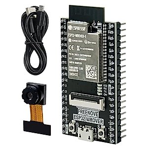 Freenove ESP32-WROVER CAM Board (Compatible with Arduino IDE), Onboard Camera Wireless, Python C Code, Detailed Tutorial, Example Projects