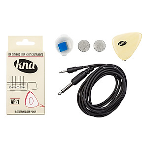 KNA Pickups 6 String Universal Stick-on Piezo Acoustic Instrument Pickup with Volume Control (AP-2),Ivory
