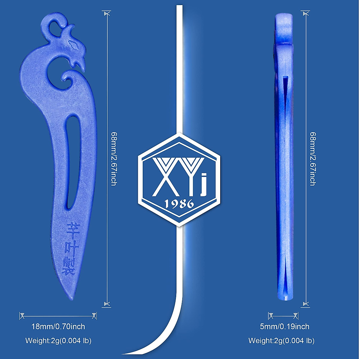 XYJ 50Pcs Knife Blade Tip Protector Plastic Knife Point Sleeves For Kitchen Chef Knives Knifehead Guard (Blue)