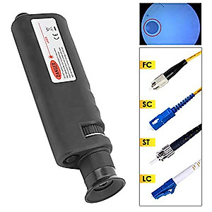 Fiber Optic Microscope, 400X Monocular Portable Microscope High Accuracy Fiber Optical Cable Inspection Magnifier Fiber Dents Detector for Stain and Scratch Detection