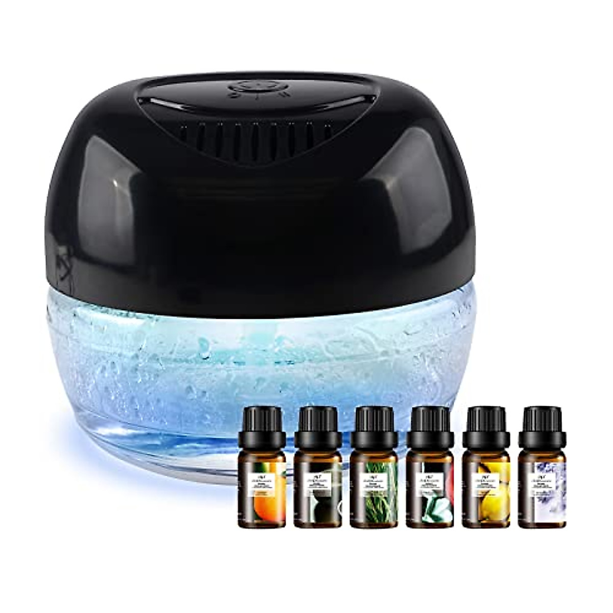 ap airpleasure Water-Based Purifier Air Washer, Revitalizer with 6 Colorful lights- Plus Lavender, Orange, Citronella,Lemon, Breathe Easy, Jasmine & Camellia, 10ml Each