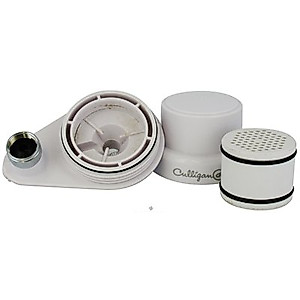 Culligan ISH-100 Inline Showerhead Filtration Attachment with Filter, 10,000 Gallon, White