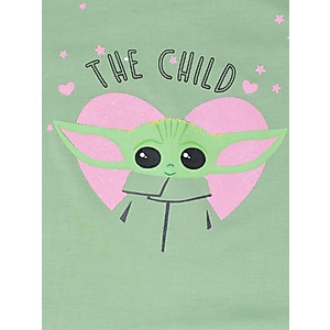 STAR WARS The Mandalorian The Child Toddler Girls T-Shirt and Leggings Outfit Set Green 2T