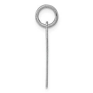 FindingKing Sterling Silver Medium Polished Number 7 Charm Pendant