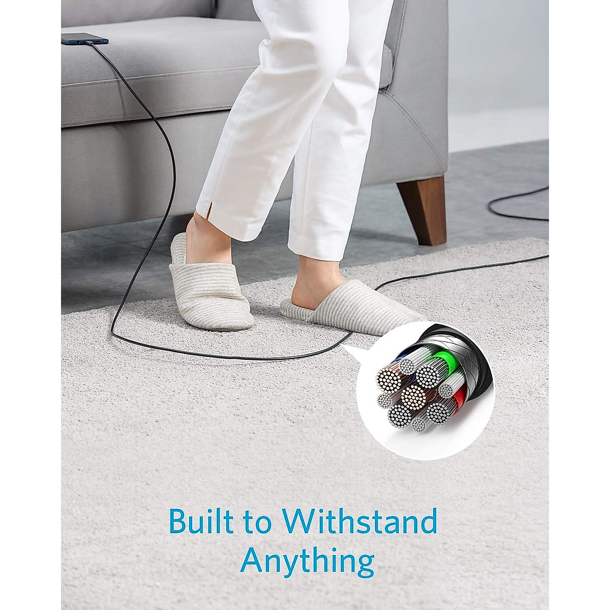 Anker USB C Charger Cable 60W 10ft, Powerline III USB-C to USB-C Cable 2.0 for MacBook Pro 2020, iPad Pro 2020, Switch, Samsung Galaxy S20 Plus S9 S8 Plus, Pixel, and More (Black)