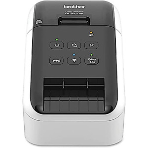 Brother QL-810W Ultra-Fast Desktop Label Printer, Wireless Networking, Print Black/Red Labels up to 110 per minute, High-resolution up to 300 x 600 dpi, Automatic Cutter, Wi-Fi, CBMOUN Extension_Cable