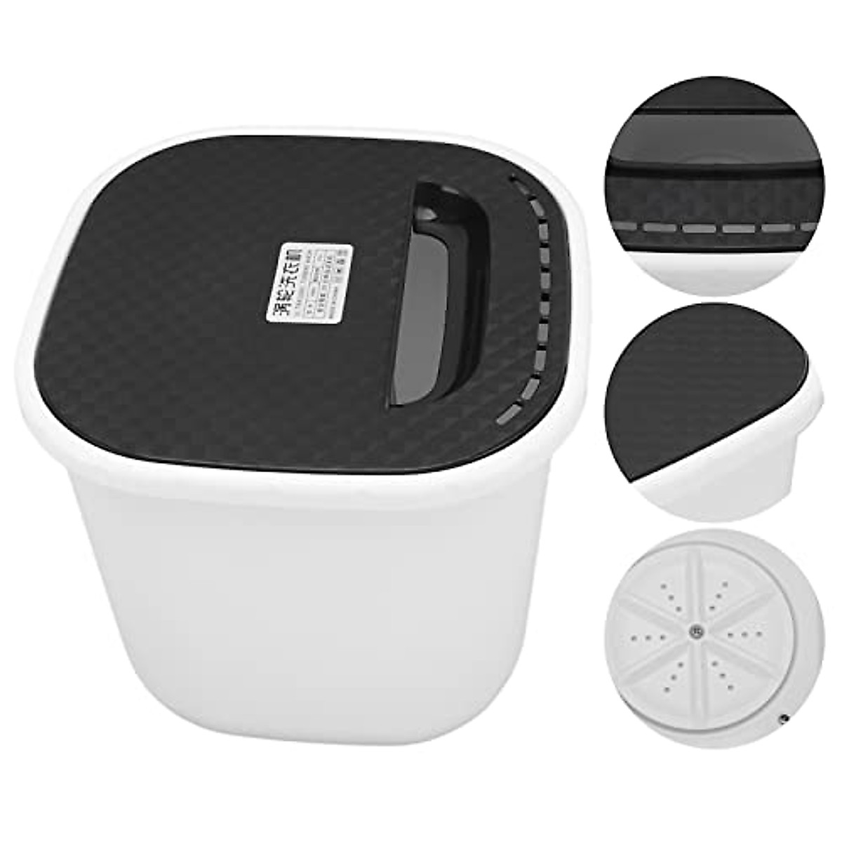 6 Litre Mini Lingerie Washer, Portable Ultrasonic Washing Machine, Mini Underwear Washer Compact Laundry Machine with USB Cord, Automatic Power Off, Suitable for Home Business, Travel, Apartment