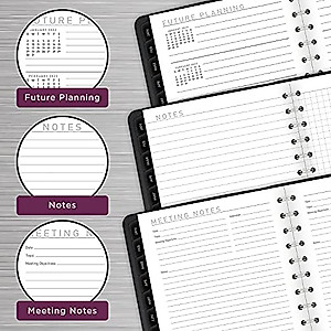 2022 Weekly & Monthly Planner by AT-A-GLANCE, 7" x 8-3/4", Medium, Contemporary, Black (70545X05)