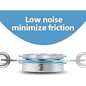 Anovo Flag Pole Rings, Flagpole Rings Aluminum Alloy 360° Rotating Anti Wrap Flag Mounting Spinning Ring Clips for 0.75-1.02 Inch Diameter Flagpole(1 Inch -Pack of 2, Matte Silver)