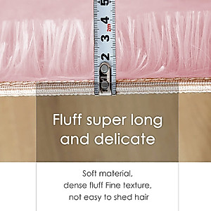 MIEMIE 4x4 Soft Pink Round Area Rug for Bedroom Modern Fluffy Circle Rug for Kids Girls Baby Room Indoor Plush Circular Nursery Rugs Cute Cozy Area Rugs for Living Room