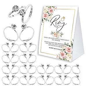 Bridal Shower Ring Game, Ring Hunt Bridal Shower Game 30 fake rings, bridal shower decorations, wedding games, bachelorette party games for guests - RH04