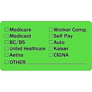 LabelValue.com | Insurance Provider Checklist Medical Healthcare Labels 2"x 1" - 500 Labels Per roll