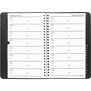AT-A-GLANCE Large Telephone & Address Book, 800+ Entries, 4-7/8" x 8" Page Size, Black (8001105)