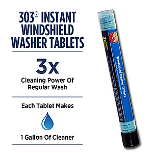 303 (230395) Products Automotive Instant Windshield Washer - 3x Cleaning Power - Super Concentrated Tablets - Just Add Water, 25 Tablet