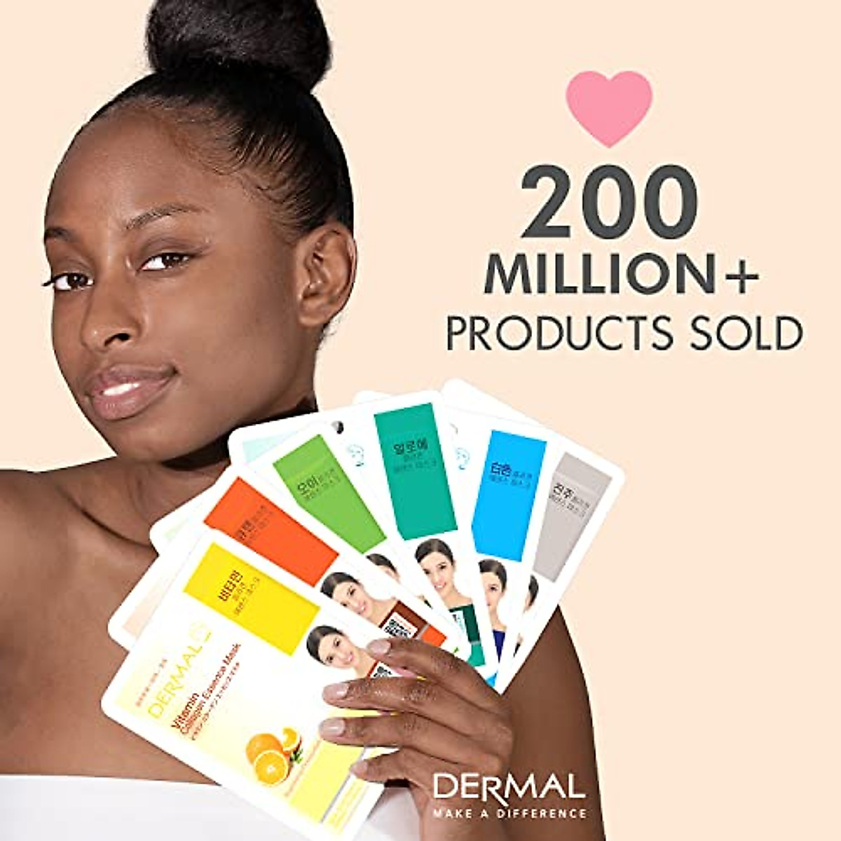 DERMAL 32 Combo A+B Set Pack Collagen Essence Full Face Facial Mask Sheet - The Ultimate Supreme Collection for Every Skin Condition Day to Day Skin Concerns