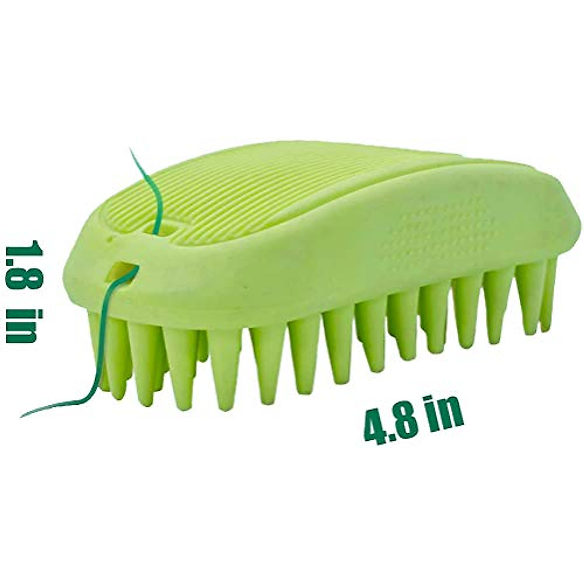 Pet Silicone Shampoo Brush for Long & Short Hair Medium Large Pets Dogs Cats, Dog hair Products Accessories Dog Back Massage for Long & Short Hair Small Large Pets Dogs Cats (Green)