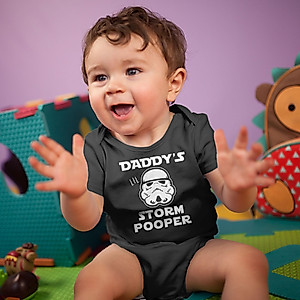 Texas Tees Funny Baby Clothing, Storm Pooper Bodysuit, Making Fun of Christmas Gift, Black 0-3 mo