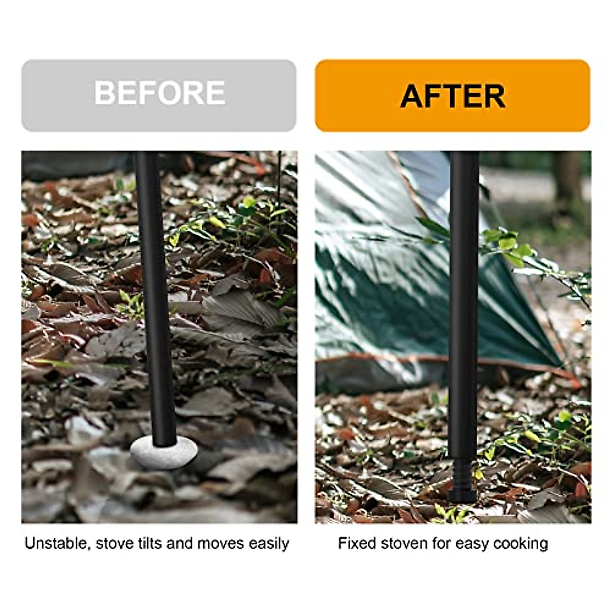 LS'BABQ Adjustable Leg Levelers-Accessories for Camp Chef Explorer Stoves,Expedition Grill,Set of 4