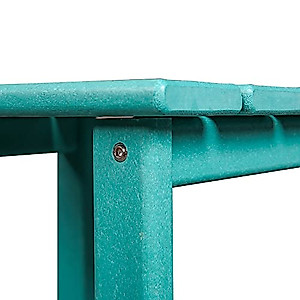 SFYLODS Adirondack Patio 14" Square Side Table, 18" Inches Tall, Premium Quality, Wood Like Material, Poly Lumber Weather Resistant for Garden, Backyard, Indoor, Living Room, Deck, Porch - Turquoise