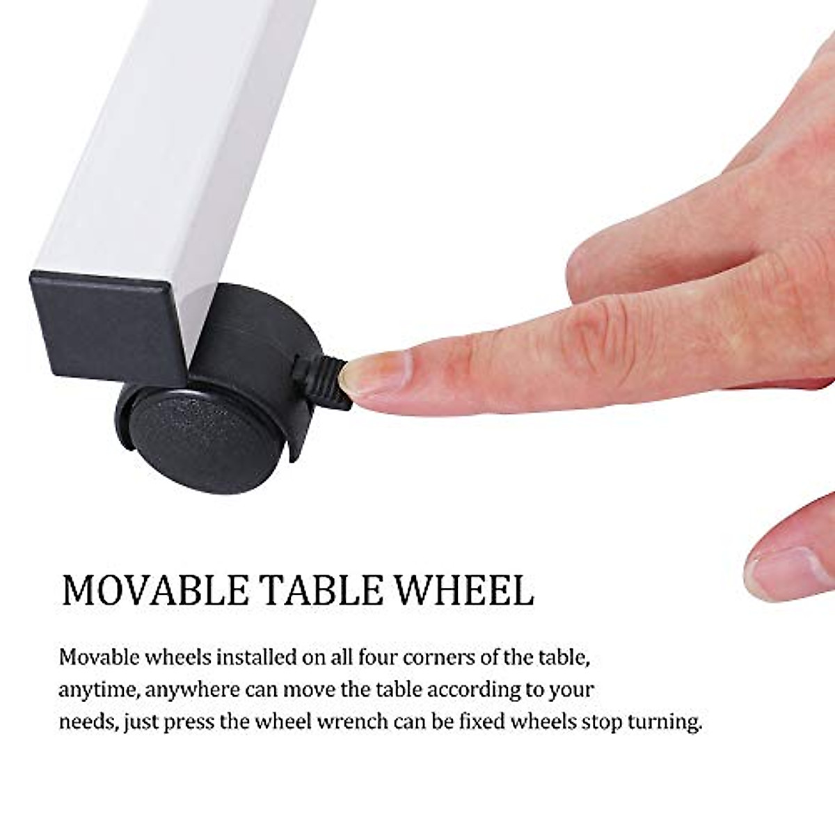 Bed Side Table for Eating and Laptops,Wooden Computer Desk with Wheels Adjustable Height Lifted and Foldable 80cm50cm for Household (Yellow)