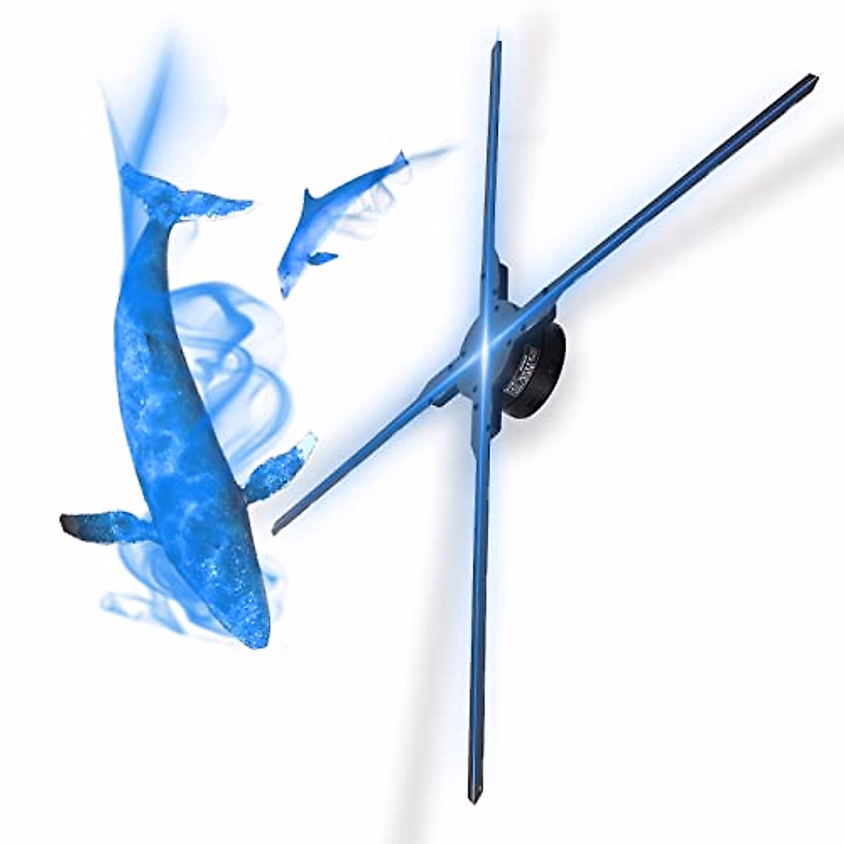 WISVANAI 3D Hologram Fan Projector, 39.4in High-Resolution Holographic Video Projector, Advertising Display Fan with WiFi, 1024 LED Beads & Bluetooth Speaker Supported