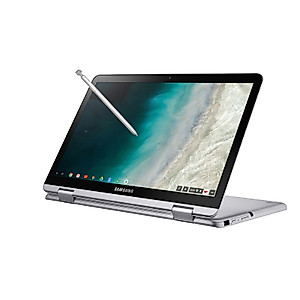 SAMSUNG Chromebook Plus V2 360 12.2" FHD+ 2-in-1 Touchscreen w/Dual Webcam (Intel Celeron 3965Y, 4GB RAM, 128GB (64GB eMMC+64GB SD Card), Stylus Pen) Home & Education Laptop, IST SDCard, Chrome OS