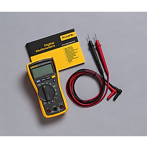 Fluke 117 Digital Multimeter, Non-Contact AC Voltage Detection, Measures Resistance/Continuity/Frequency/Capacitance/Min Max Average, Automatic AC/DC Voltage Selection, Low Impedance Mode