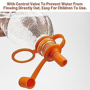 Silicone Baby Water Bottle Cap, Bottles Top Spout Adapter Replacement for 28mm Standard Water Bottles, for Kids and Adults, Protects Kids Mouth - BPA Free - 4 Pack