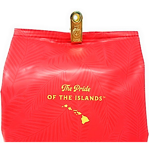 Lion Coffee Premium Gold Roast Whole Bean Coffee, 10% Kona Blend, Medium-Light Roast, A Taste of Aloha - 24 Ounce Bag