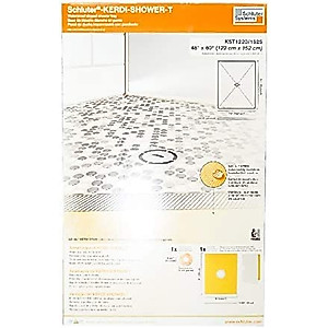 Schluter Kerdi 48-Inch x 60-Inch Center Drain Shower Tray