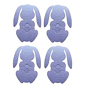 Round Place Mats Indoor Dining Washable Pieces Set 4 Rabbit Bunny Easter Colors Bag Set Cutlery and of for A Fork Five Tableware Dining Table Food Mat