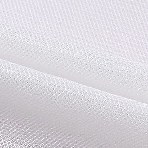 Breathable 3D Air Mesh Fabric,Light 3 Layers Sandwich Spacer Mesh Fabric, Apply to DIY Craft,Upholstery,Home Applications, Chair,Bags,Clothes,Shoes, Lining, 1yard/36"x56",Sold by The Yard (White)