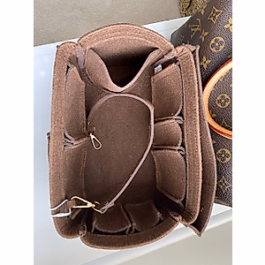 AlgorithmBags Purse Organizer Insert | designed for Louis Vuitton LV Speedy 30 35 40 25 | Luxury Liner Shaper Divider (35, Brown)