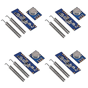 AITIAO 4Sets 433MHz Ask STX882 SRX882 Wireless Remote Control Transmitter and Receiver Module Kit STX882+SRX882 with Copper Spring Antenna