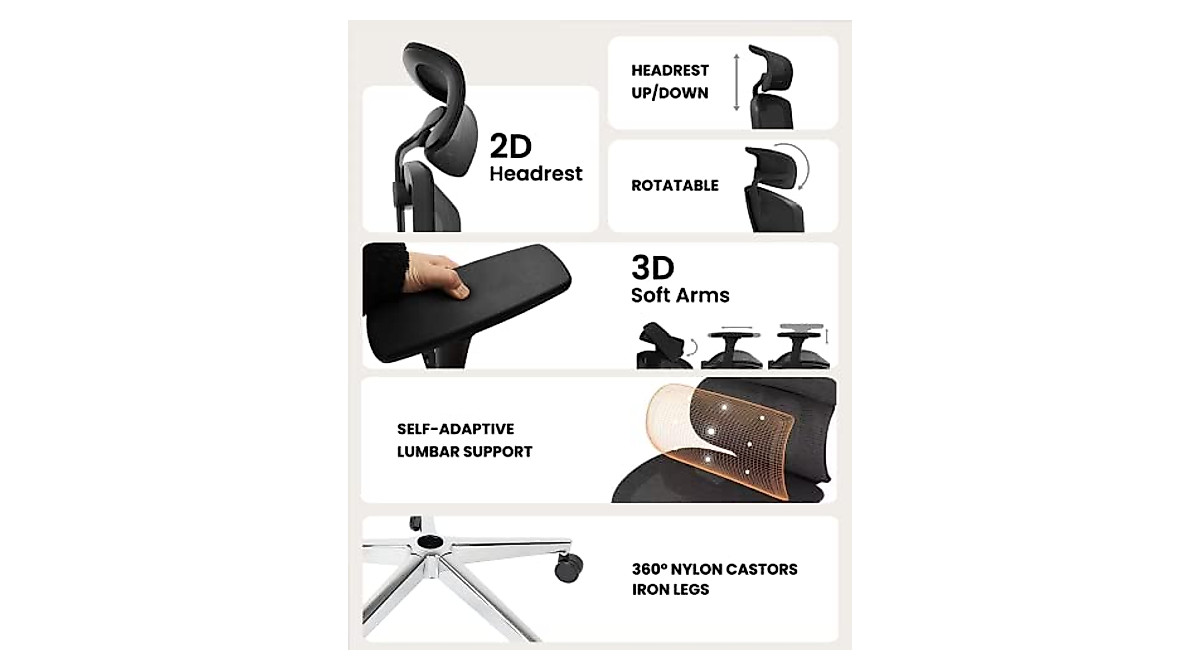 Dripex Ergonomic Office Chair for Comfortable Working