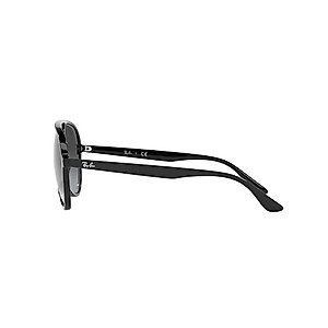 Ray-Ban RB4376 Aviator Sunglasses, Black/Grey Gradient, 57 mm