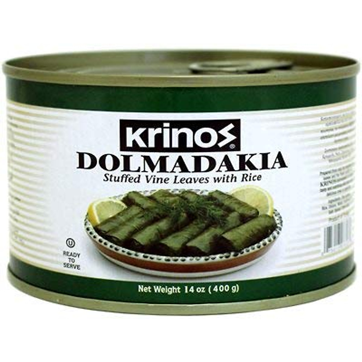 Krinos, Dolmas Stuffed Grape Leaves with Rice, Mediterranean Herbs in Sunflower Oil – Super Tasty Ready to Eat Vegan Rolls - Traditional Turkish Recipe – Dolmades Can (1)