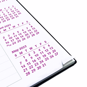 Brownline 2023 DuraFlex Monthly Planner, 14 Months, December 2022 to January 2024, Twin-Wire Binding, 8.875" x 7.125", Black (CB1200V.BLK-23)