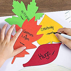 ORIENTAL CHERRY Fall Crafts for Kids - Felt Thankful Tree with 52 Detachable Leaves - Bulletin Board Decorations for Autumn Thanksgiving Activities Toddlers Ages 2-4 3-5 6-8 8-12