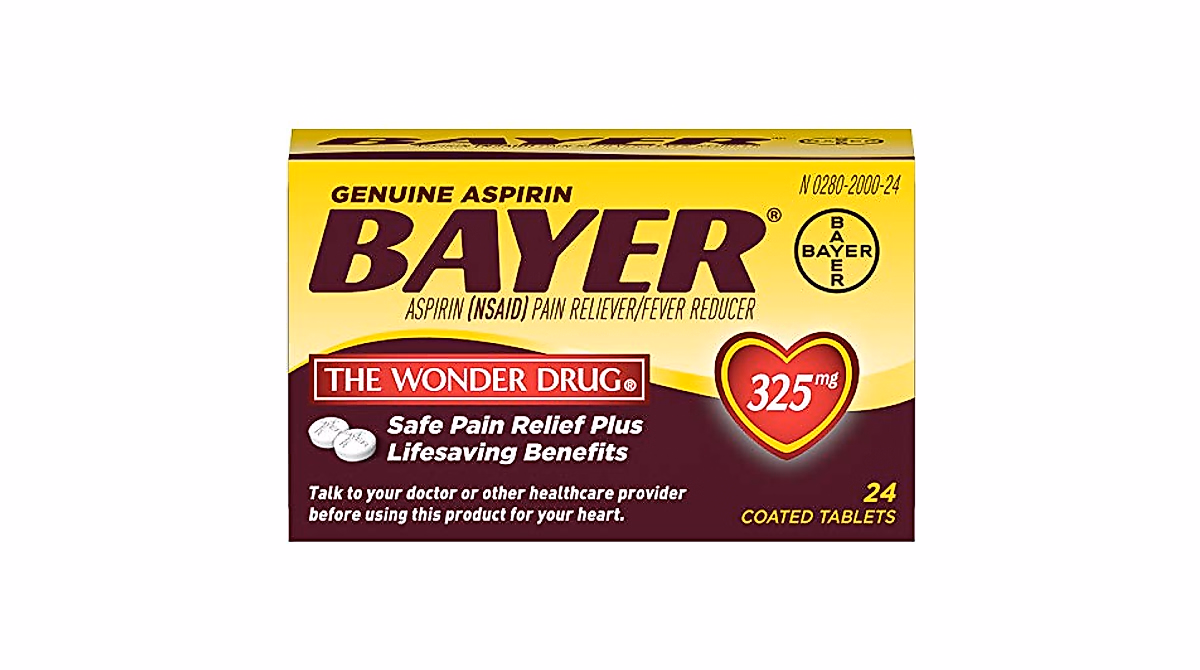 Genuine Bayer Aspirin 325mg - Pain & Fever Relief | 24 Ct