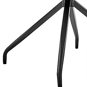 Armen Living Hadley Dining Room Accent Chair in Blue Velvet with Black Finish, 19