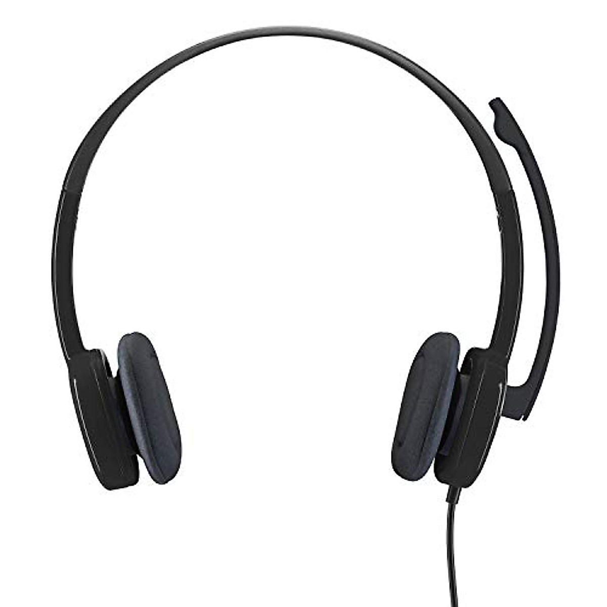 Logitech 3.5 mm Analog Stereo Headset H151 with Boom Microphone - Black, 7.9"x5.7"x2.4"