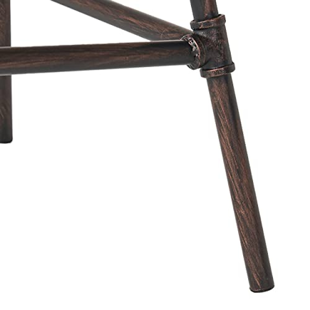 Christopher Knight Home Northrup Pipe Outdoor Adjustable Barstools, 2-Pcs Set, Black Copper