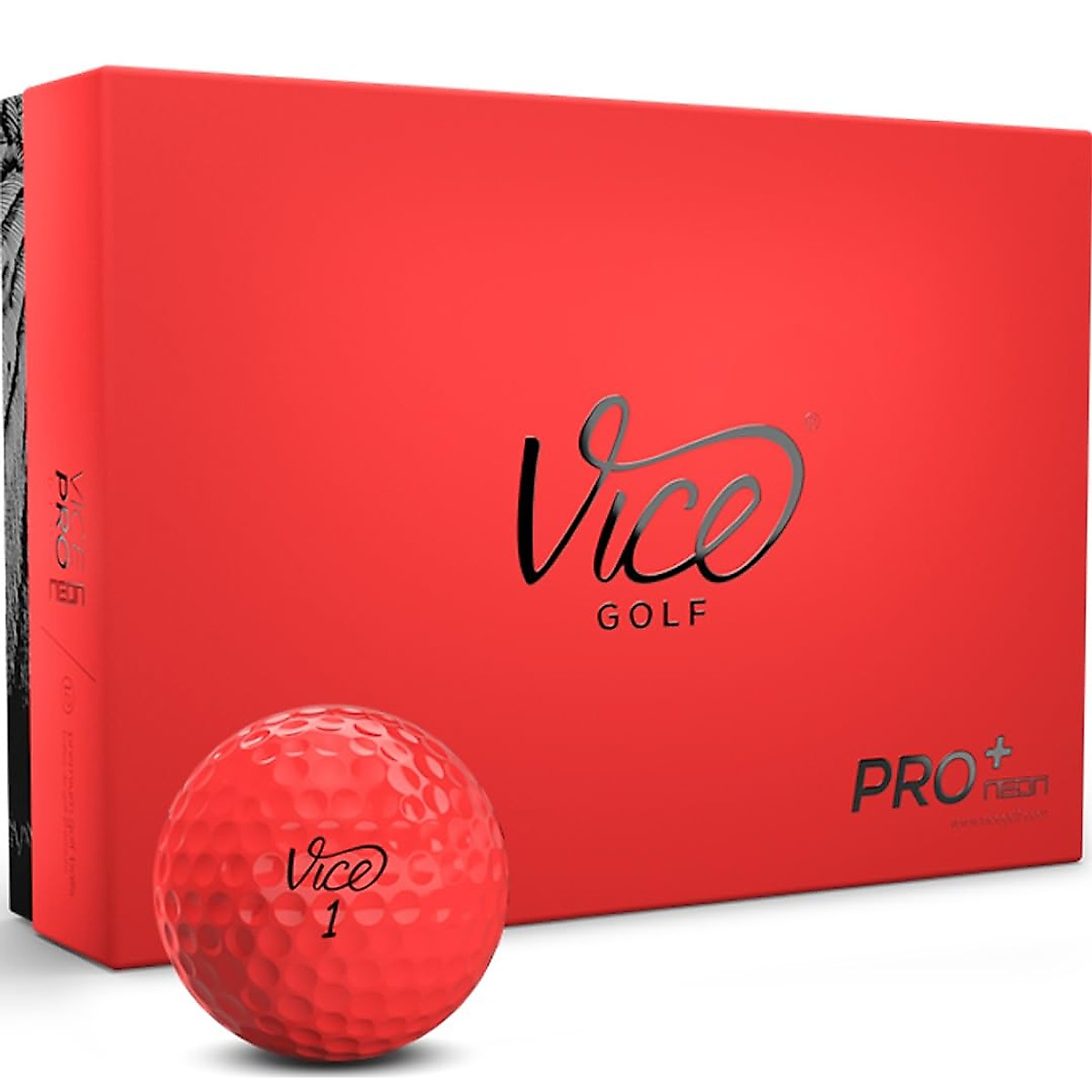 Vice Pro Plus Golf Balls, Red (Package May Vary)