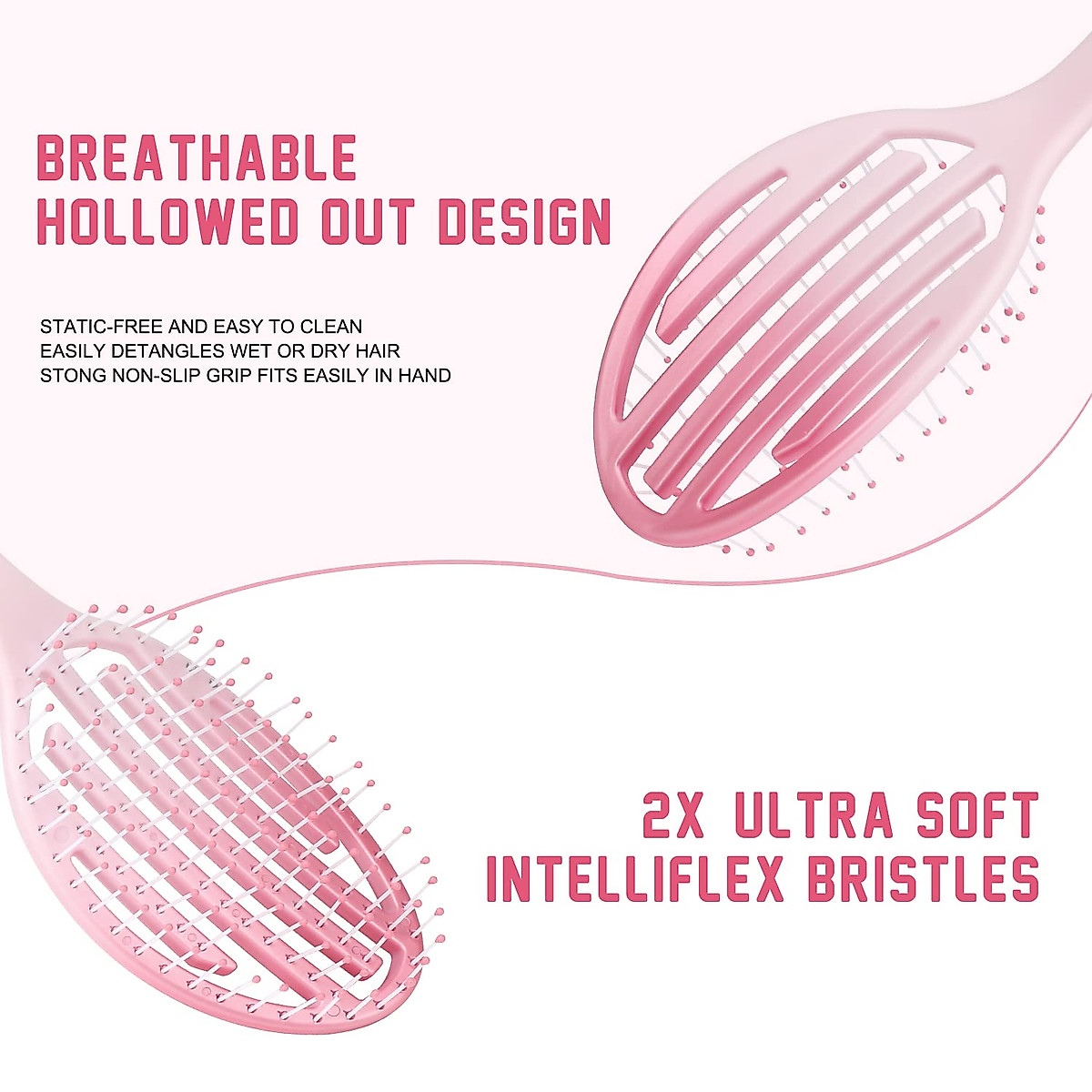 UUGLAM Vented Design Hair Brush - Ultra Soft HeatFlex Bristles With Ergonomic Handle Manages
