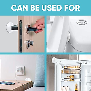 Strongest Wall Door Handle Stopper 2" Set. 6 Pieces of Clear Rubber Door Knob, Round Wall Shield Cushion. Quiet Wall Protector for Door Handle. Guard Door Bumper Wall Protector Silencer. Self Adhesive